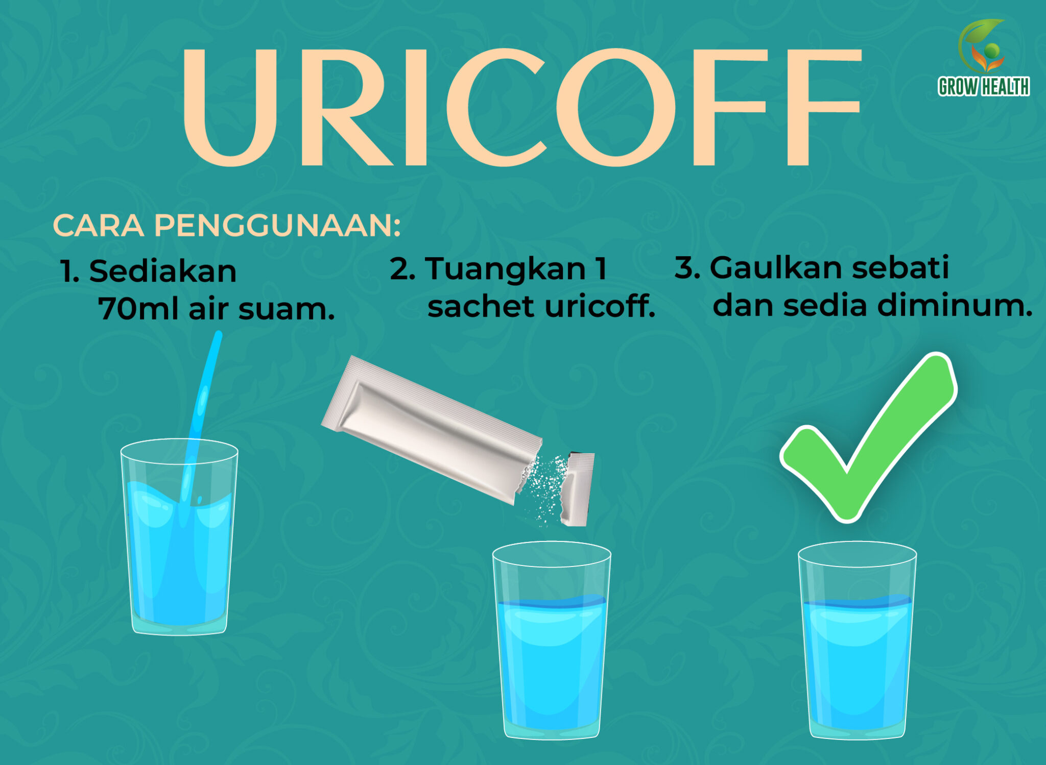 URICOFF HQ – BANTU TURUNKAN BACAAN URIK KE TAHAP NORMAL DALAM 2 JAM