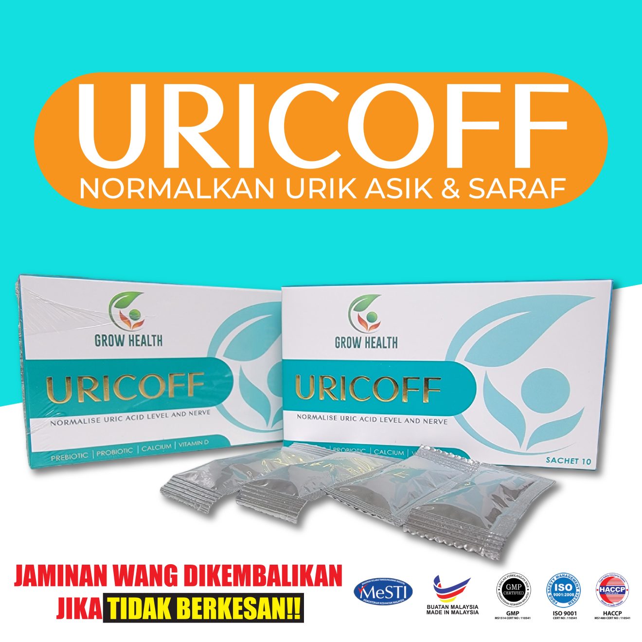 URICOFF HQ – BANTU TURUNKAN BACAAN URIK KE TAHAP NORMAL DALAM 2 JAM